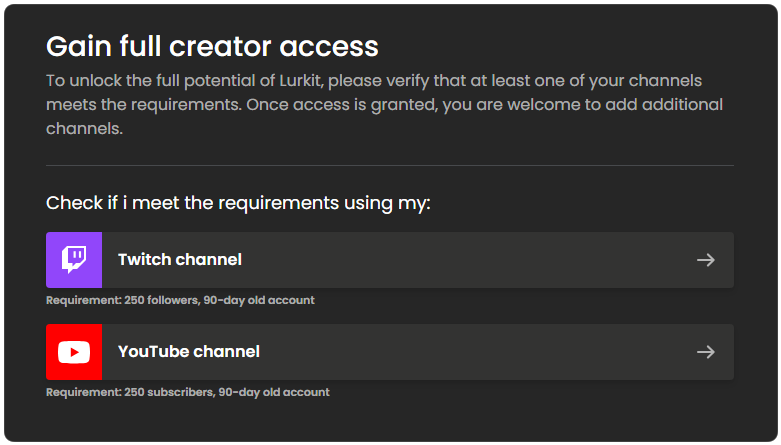 How do I make a Creator account?